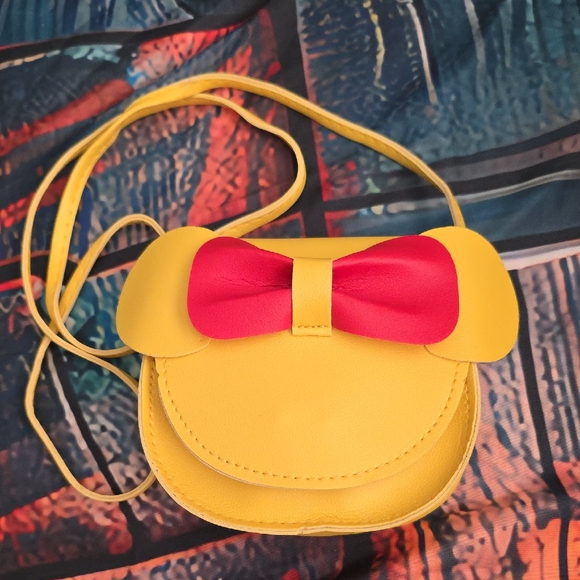 Accessories | Yellow And Red Kids Bow Bag Disney Mickey Head 5x5 | Poshmark